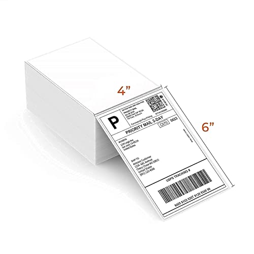 MUNBYN P941 Shipping Label Printer 4x6 Label Printer for Shipping Packages Thermal Direct Shipping Label (Pack of 500 4x6 Fan-Fold Labels) - Commercial Grade