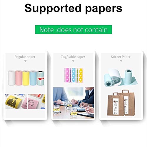 JEPOD A6 PeriPage Mini Portable Bluetooth Wireless Photo Printer Pocket Thermal Printer Mobile Printer Supports Android iOS (Pink)