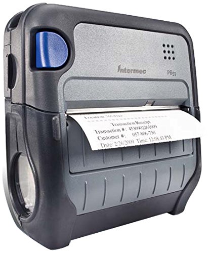 Intermec PB51B32000100 Series PB51 4" Rugged Mobile Receipt Printer, Direct Thermal, 203 DPI, 4IPS, USB and Serial, Fingerprint/DP