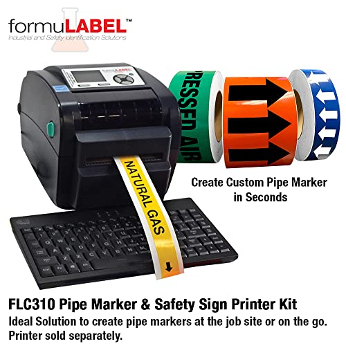 4 Inch Pipe Marker Printer Kit, 300 DPI, Includes Ink & Vinyl Label Roll