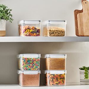 Airtight Food Storage Containers Set of 4 - Pasta Containers for Pantry Organization and Storage, BPA Free Spaghetti Container, Air Tight House Kitchen Storage Containers