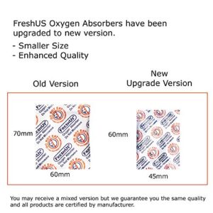 FreshUS 300cc Oxygen Absorber(10 individual pack of 10 Packets, Total 100 Packets) - Long Term Food Storage (100, 300 CC)