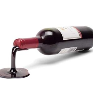 Spilled Wine Bottle Holder - Fun and Unique Way to Display Your Favorite Wine - Red and White (Set of 2)