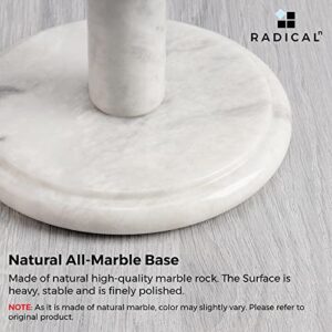 RADICALn Paper Towel Holder White Handmade Marble Kitchen Towels Rack Paper Roll Holder with Stand - Wrapping Paper Holder Towel - Hand Towel Rack Holder