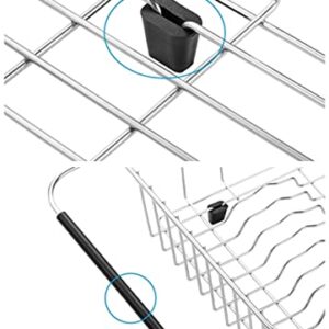 TESOT Adjustable Over Sink Dish Rack Stainless Steel Dish Drying Rack On Counter or in Sink, Rustproof