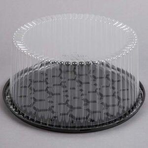 10-11" Plastic Disposable Cake Containers Carriers with Dome Lids and Cake Boards | 3 Round Cake Carriers for Transport | Clear Bundt Cake Boxes/Cover | 2-3 Layer Cake Holder Display Containers