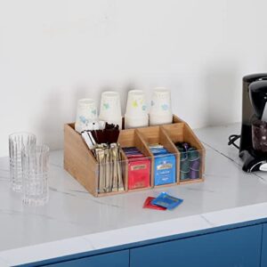 AEEHFENG Coffee Station Organizer Coffee Bar Organizer for Countertop Office Coffee Station Farmhouse Coffee Caddy Coffee Bar Accessories and Organizer for Coffee Pods, Syrup, Cups, and Stirrer