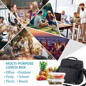 MAXTOP Lunch Box for Men & Women, Reusable Insulated Lunch Cooler Bags for Women with Adjustable Strap, medium Thermal Lunch Tote Bag for Office Work Hiking Outdoor Picnic Beach