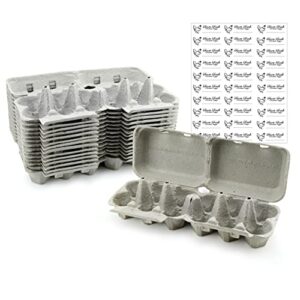 cornucopia half dozen egg cartons (30-pack); split apart style for 6 egg or 12 egg use; holds 180 eggs total