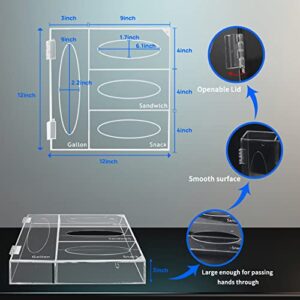 A & R Acrylic Ziplock Bag Organizer, Storage Bag Organizer for Drawer, Compatible with Gallon, Quart, Sandwich and Snack