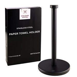 steelware central paper towel holder stainless steel (matte black)