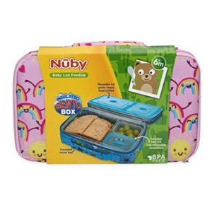 Nuby Insulated Bento Box Lunchbox, Girl