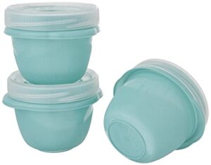 rubbermaid takealongs snacking food storage containers, 1.2 cup, colors may vary