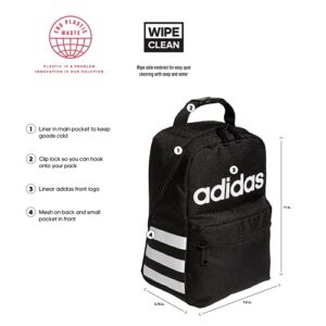 adidas Santiago 2 Insulated Lunch Bag, Black/White, One Size