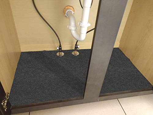 Under The Sink Mat,Cabinet Mat – Absorbent/Waterproof – Protects Cabinets, Premium Shelf Liner, Contains Liquids,Washable(24in x 36in) (24"×36")