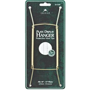 tripar 10-14 inch brass plate wire wall plate hanger