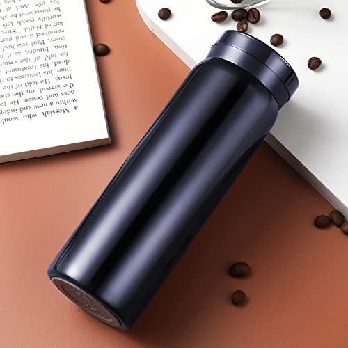 Mini Thermos Cute Water Bottle - 10 oz Tiny Insulated Vacuum 18/10 Stainless Steel Small Flask - Leak Proof & Spill Proof & Keeps Cold and Hot for Drink, Coffee, Tea - Blue