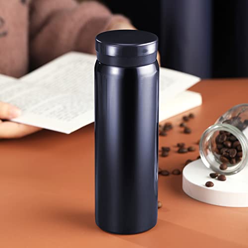 Mini Thermos Cute Water Bottle - 10 oz Tiny Insulated Vacuum 18/10 Stainless Steel Small Flask - Leak Proof & Spill Proof & Keeps Cold and Hot for Drink, Coffee, Tea - Blue