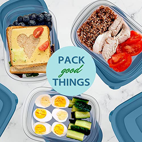 PEDECO Rectangle Plastic Portion box Sets with Lids.Food Storage Box,Container Sets,Food Storage,Food Containers,Cereal Containers,use for School,Work and Travel,0.53 quarts(500ML) per box,Set Of 5