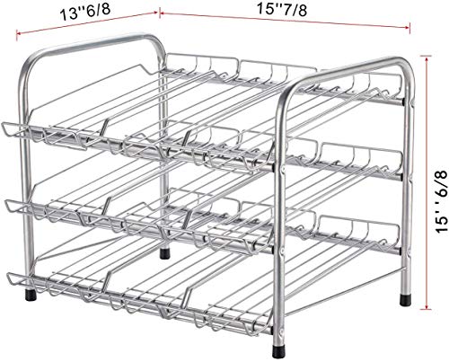 Rice rat Can Organizer for Pantry, Can Rack Can Storage Dispenser for Canned Food (3 tiers)