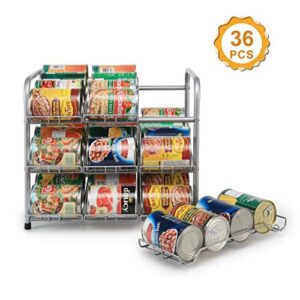 Rice rat Can Organizer for Pantry, Can Rack Can Storage Dispenser for Canned Food (3 tiers)