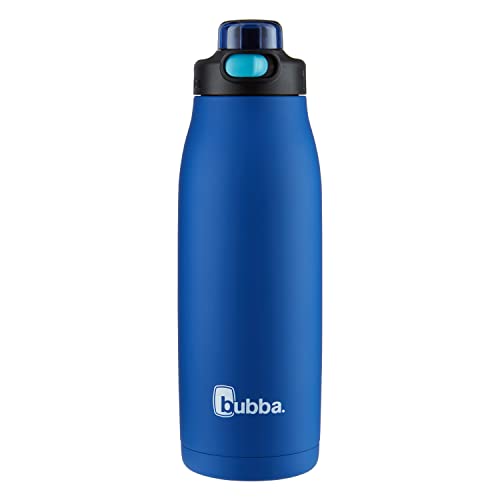 bubba Radiant Stainless Steel Rubberized Chug Water Bottle, 32 Oz, Cobalt