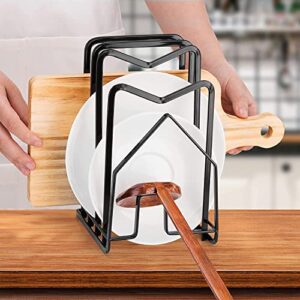 Lomoky Cutting Board Rack Holder Chopping Board Organizer, Stand Holder Pot Pan Lid Organizer Rack for Dish Drain Kitchen Countertop Cookie Sheet Storage