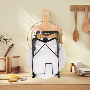 Lomoky Cutting Board Rack Holder Chopping Board Organizer, Stand Holder Pot Pan Lid Organizer Rack for Dish Drain Kitchen Countertop Cookie Sheet Storage