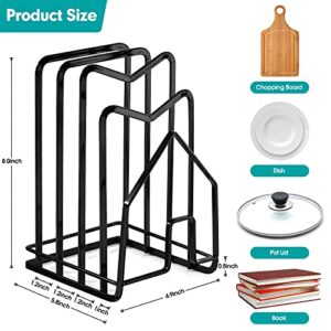 Lomoky Cutting Board Rack Holder Chopping Board Organizer, Stand Holder Pot Pan Lid Organizer Rack for Dish Drain Kitchen Countertop Cookie Sheet Storage