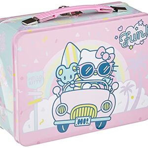 The Tin Box Company Hello Kitty XL Tin Lunchbox with Window , Pink