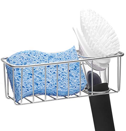 Simplique Sponge and Brush Holder Caddy For Kitchen Sink With Suction Cups