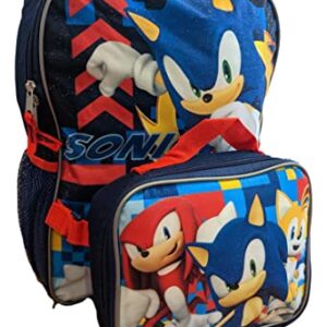 Sonic Full Size 16 Inch Backpack with Detachable Lunch Box