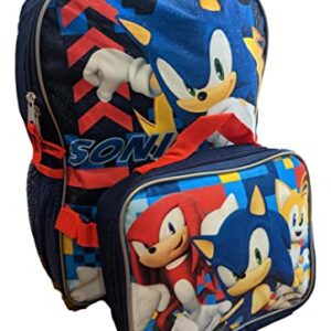 Sonic Full Size 16 Inch Backpack with Detachable Lunch Box