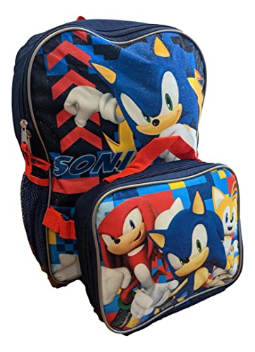 Sonic Full Size 16 Inch Backpack with Detachable Lunch Box