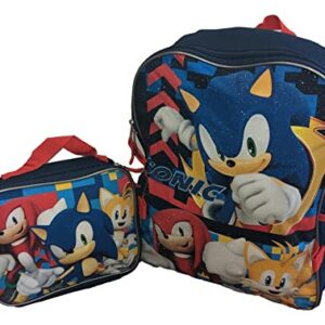 Sonic Full Size 16 Inch Backpack with Detachable Lunch Box