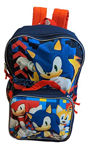 Sonic Full Size 16 Inch Backpack with Detachable Lunch Box