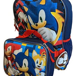 Sonic Full Size 16 Inch Backpack with Detachable Lunch Box