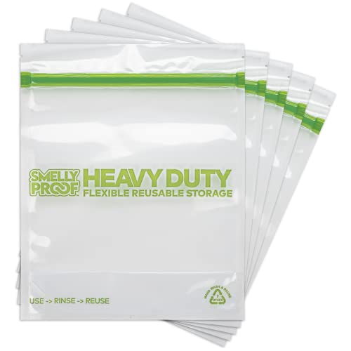 SMELLY PROOF - Reusable Clear Odor-Proof Storage Bags - 5-PACK - Barrier Technology - Made in the USA