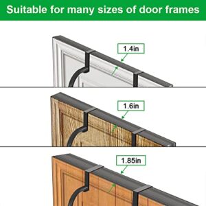 NETEL 6-Tier Over the Door Pantry Organizer, Heavy Metal Line Basket and Frame, 2 Large Baskets and 4 Small Baskets, Suspension Storage Racks, Suitable for Kitchen, Bathroom, Room, Locker