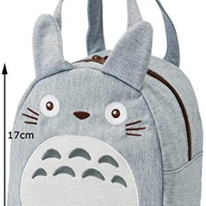 Skater My Neighbor Totoro Die Cut Lunch Bag with Zip Closure - Totoro Grey