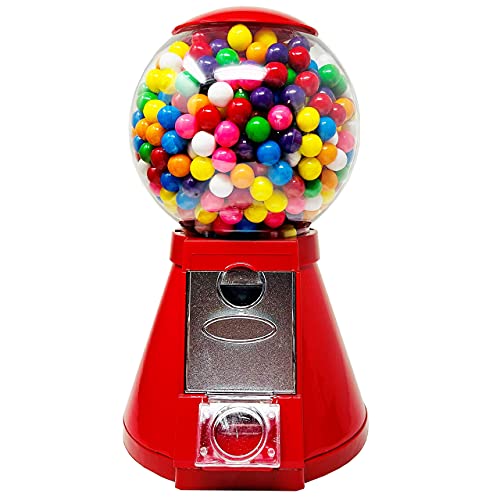 Red Classic Metal Gumball Machine by American Gumball Company, 11-inch