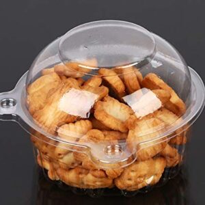 i-CHONY Individual Cupcake Holder - Clear Plastic Dome Single Cupcake Carrier Muffin Container Holders Cases Boxes Cups(50pcs)