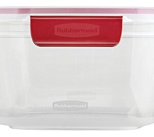 Rubbermaid Easy Find Lids 14-Cup Food Storage Container, Clear with Red Tabs