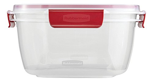 Rubbermaid Easy Find Lids 14-Cup Food Storage Container, Clear with Red Tabs