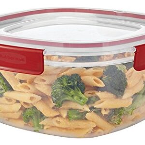 Rubbermaid Easy Find Lids 14-Cup Food Storage Container, Clear with Red Tabs