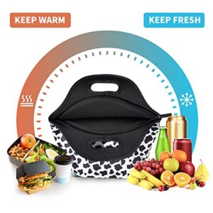 goiealeaes Neoprene Lunch Bag, Thick Insulated Lunch Box - Durable & Waterproof Lunch Tote With Zipper For Outdoor Travel Work School，Men,Women,Office……