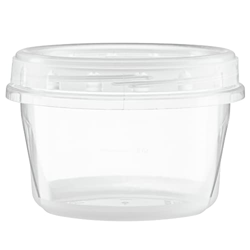 Elegant Disposables (16 Ounce 10 Pack) Clear Twist cap Containers with Screw on Lids Twist Top Food Storage Freezer Containers