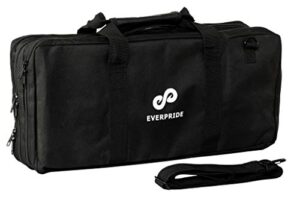 everpride chef knife bag holds 20 knives plus large zippered compartment for kitchen tools – durable, large knife bag for chefs – knives not included