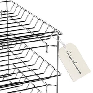 Lavish Classic Cuisine 3 Tier Dispenser-Organizer Rack Holds up to 27 Cans-for Kitchen Pantry, Countertops, and Cabinets-Storage Accessories (Chrome)