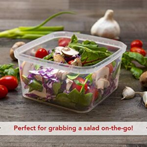 32-oz. Square Clear Deli Containers with Lids | Stackable, Tamper-Proof BPA-Free Food Storage Containers | Recyclable Space Saver Airtight Container for Kitchen Storage, Meal Prep, Take Out | 20 Pack